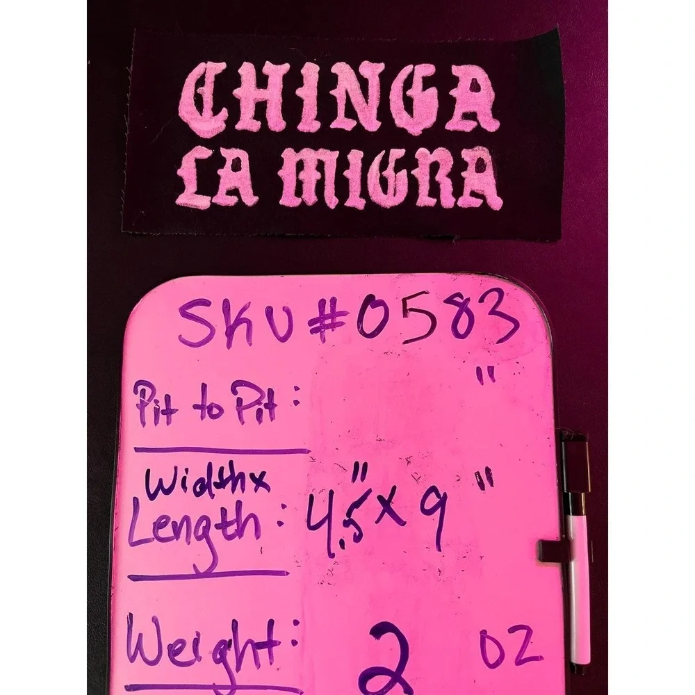 DIY | Accessories | Chinga La Migra Patch Diy Hand Painted Punk Patch ...